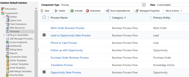 Removing Default Business Process Flows - Megan V Walker