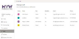 Managing Your Team & Staff Members In Microsoft Bookings