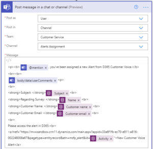 Managing D365 Customer Voice Alerts Via Microsoft Teams