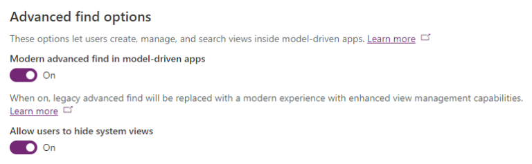 Modern Advanced Find & View Management Model Driven Apps