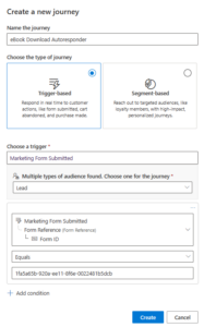 Triggering Journeys Using Realtime Marketing Form Submission