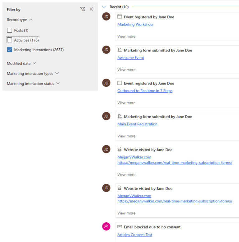 Sales Access To Marketing Insights And Timeline Interactions - Megan V ...