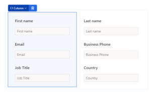 What is the correct layout for your marketing forms D365