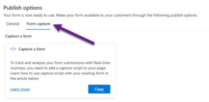 Using Form Capture With Realtime Marketing Form Submissions