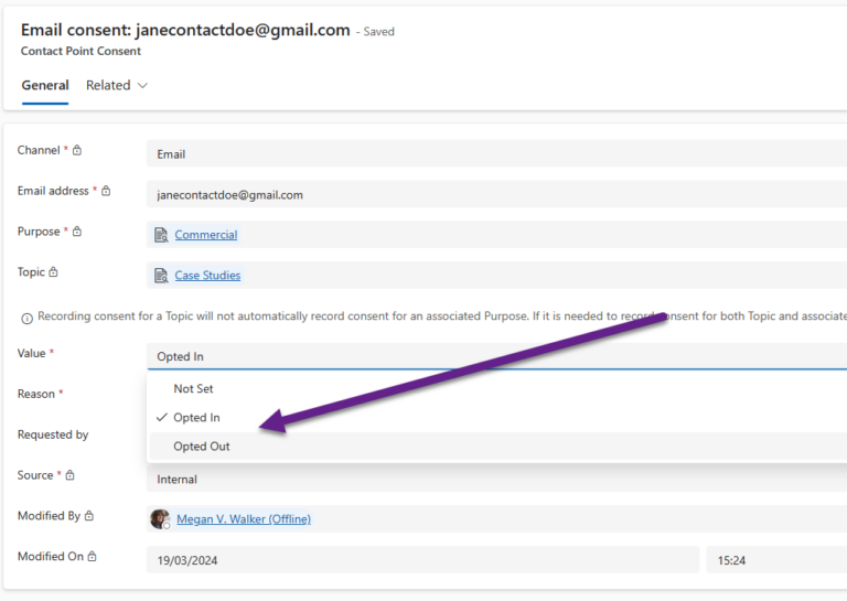 Access To Manage Consent From Lead And Contact Records