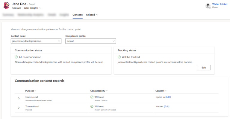Access To Manage Consent From Lead And Contact Records