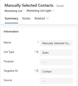 Create Segments From Marketing Lists In Realtime Marketing