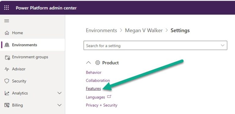 Switching Between The Advanced Settings Experience