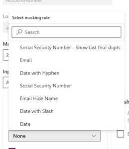 Secured Masking Rules In Dataverse (Dynamics 365)