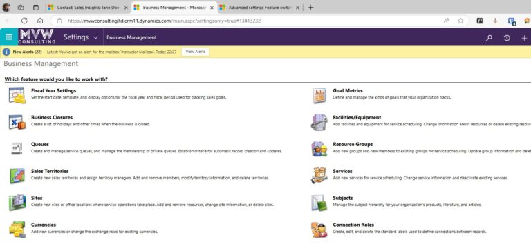 Switching Between The Advanced Settings Experience