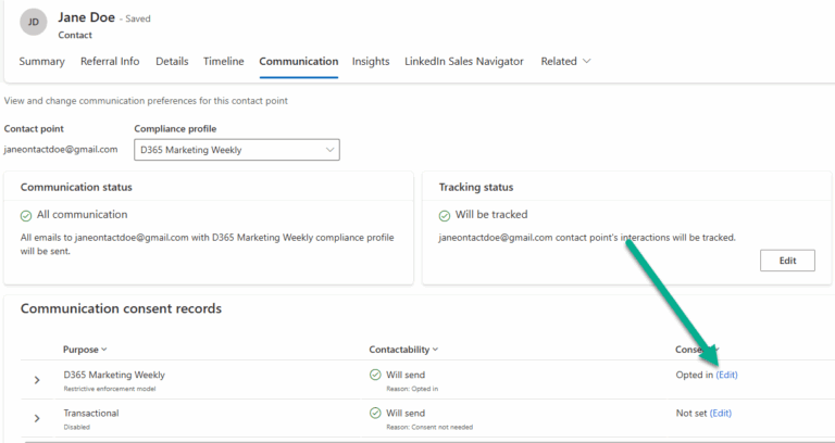 Consent Management In Customer Insights Journeys